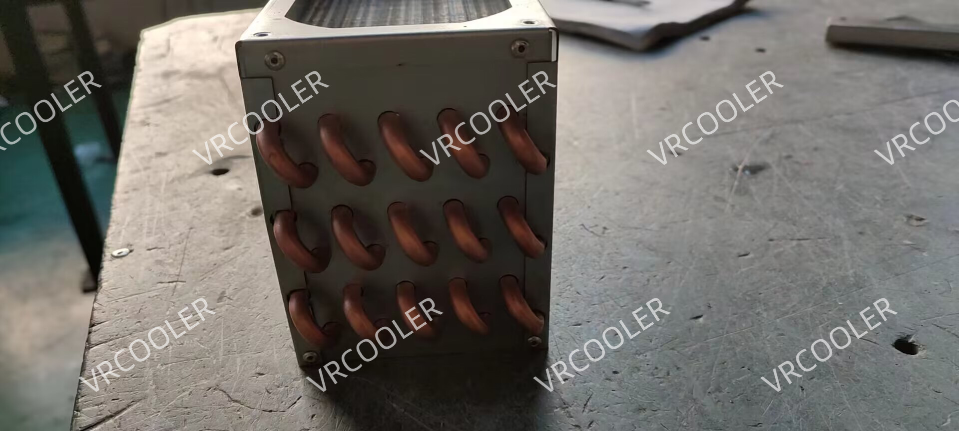 5set copper tube aluminum fin air cooled condense with fans are in ...