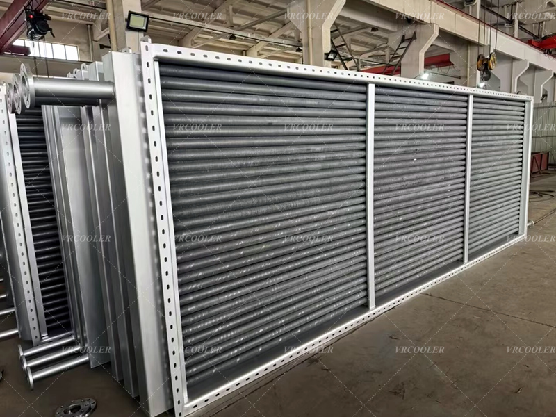 Chilled Water Finned Tube Exchanger Cool The Air To Remove Moisture ...